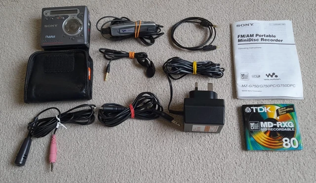 NEW -SONY MZ G750 Mini Disc Player FM/AM Radio /Recorder Walkman 200 ...