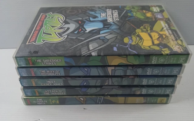 TEENAGE MUTANT NINJA Turtles DVD lot animated TMNT x 5 dvds $37.19 ...