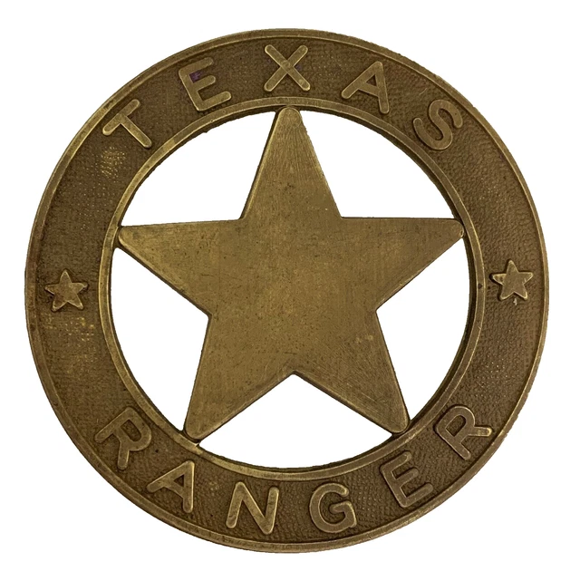 VINTAGE AMERICAN UNITED States TEXAS RANGER metal badge- no pin ...