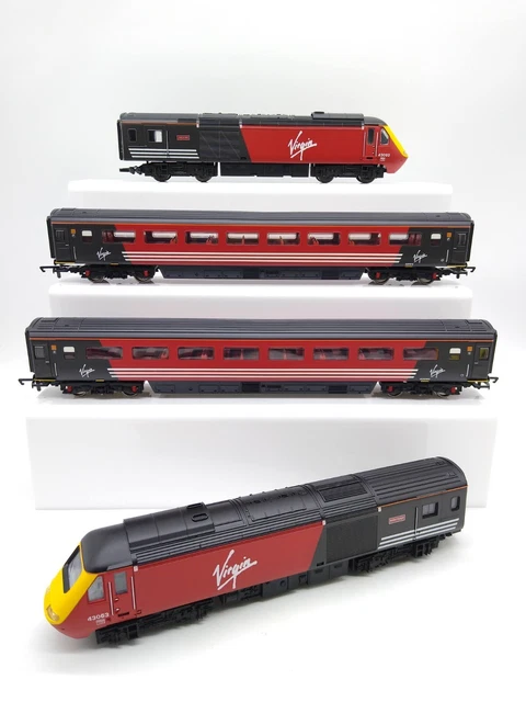 HORNBY VIRGIN 125 HST High Speed Train 4pc Set & Working Lights - (Unused) Mint £159.99 ...