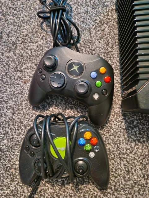 ORIGINAL XBOX BUNDLE Console, Leads, x2 Controllers 1 Game Disc tray ...