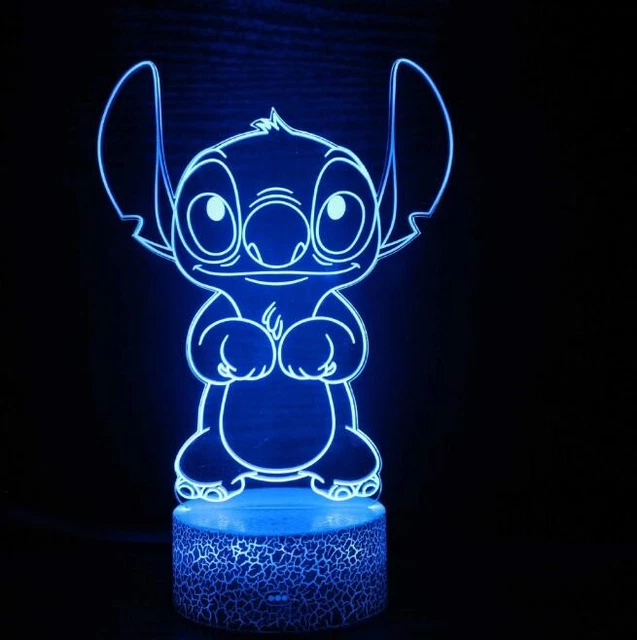 LOVELY STITCH 3D LED Night Light, Cartoon Lilo & Stitch Table Lamp ...
