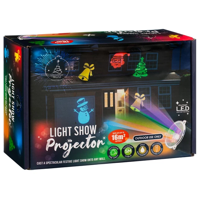 CHRISTMAS WORLD FESTIVE Light Show Projector Christmas Character Xmas ...