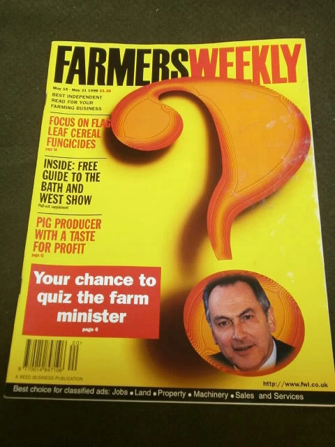 FARMERS WEEKLY - Quiz The Farm Minister - May 15 1998 £6.50 - PicClick UK
