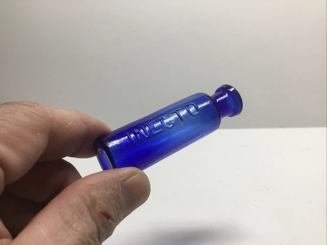 ANTIQUE COBALT BLUE Inecto Poison Bottle. Hair Dye. $16.00 - PicClick
