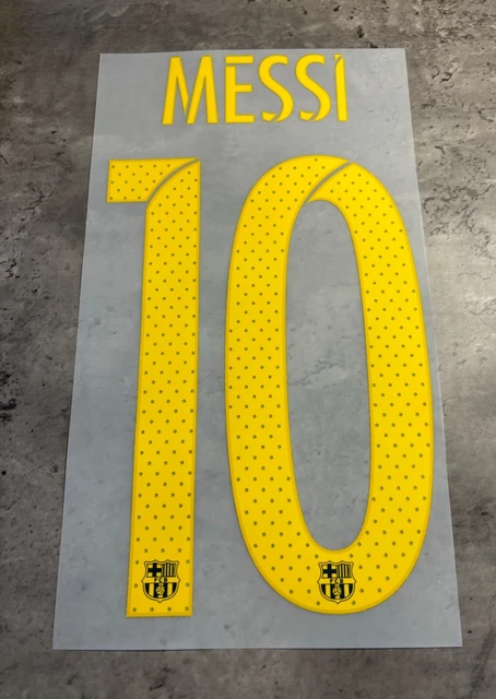 BARCELONA MESSI #10 2015-2016 Football Name And Number Home Player Size ...