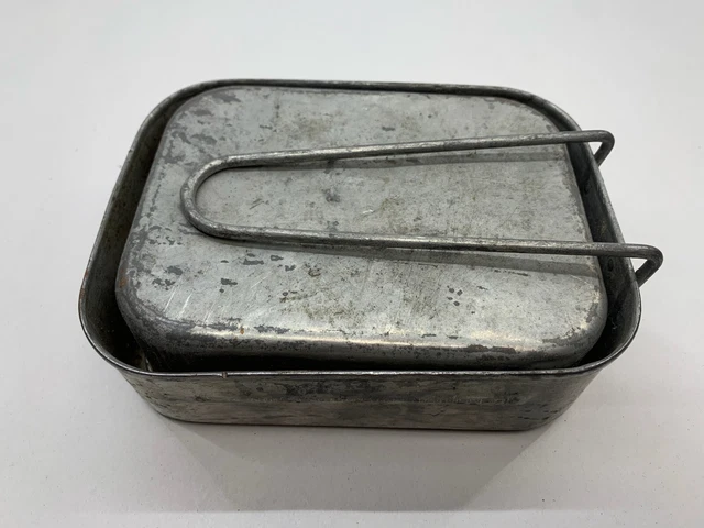 ORIGINAL WW2 BRITISH Army Soldiers Mess Tin 2 Part Set - Used Original ...