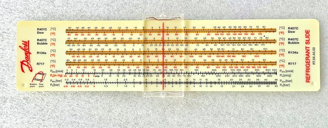 SLIDE CHART FOR calculating parameters for various Refrigerants - Dew ...