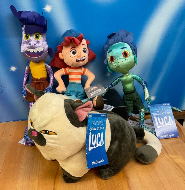 DISNEY PIXAR LUCA & Alberto Sea Monsters, Giulia, Machiavelli Cat Plush ...