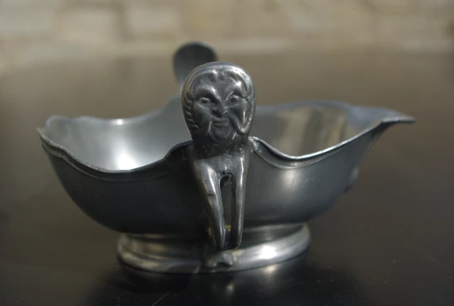 ANCIENNE SAUCIÈRE EN étain GRAS & ETIENNE Potiers à Angers EUR 190,00 ...