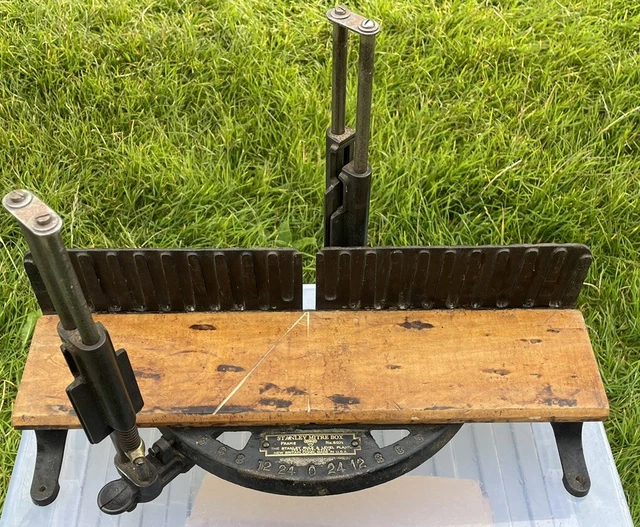 ANTIQUE STANLEY CAST Iron No.50 1/2 Mitre Box Saw Cutting Frame Made in ...