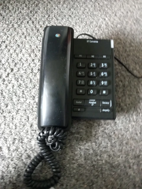 BT CONVERSE 2100 v2 Corded Landline Telephone Black £9.90 - PicClick UK
