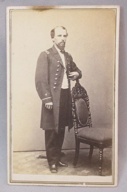 ANTIQUE CIVIL WAR Soldier Officer CDV Navy Ensign Identified USS New ...