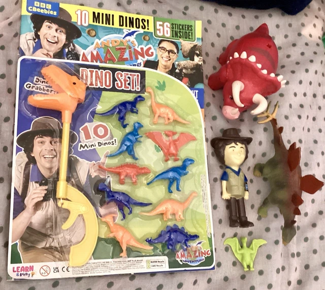 ANDY'S AMAZING ADVENTURES magazine No. 117 Andy Figure Dinos & Grabber ...