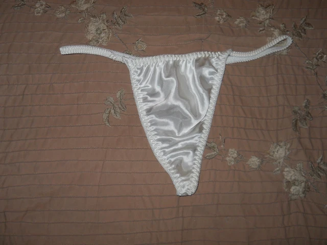 VINTAGE UNBRANDED SATIN Feel String Thong Panties XL $11.50 - PicClick