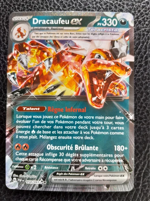 CARTE POKÉMON DRACAUFEU EX 054/091 PAF SV4.5 Destinées De Paldea FR (port groupé EUR 7,90 ...