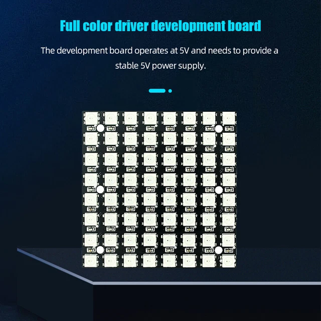 WS2812 MINI DEMO Board 5050 RGB LED 64-bit Development Board Module ...