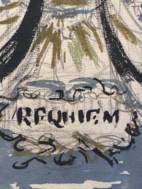 DESSIN JEAN TERLES Livret requiem musique théâtre Parisien Art Français ...