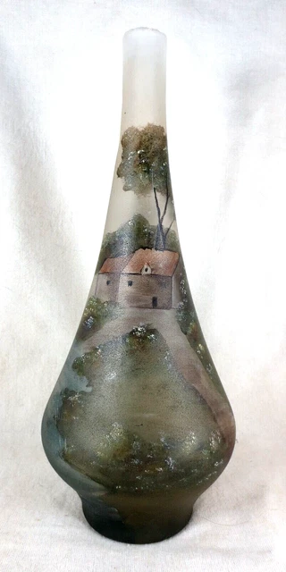 * PIERRE JOST - Vase fuselé émaillé a froid signé P. Jost " DOLHAIN ...