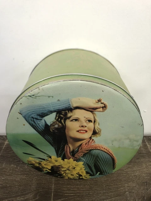 VINTAGE ROUND PLAISTOWE Tin - Pinup Girl EUR 20,70 - PicClick FR