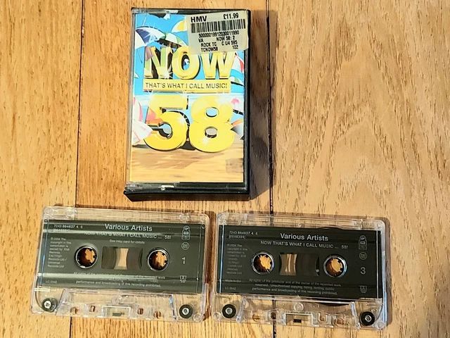 NOW THATS WHAT I Call Music 58 Cassette Tape Double RARE Original £24. ...