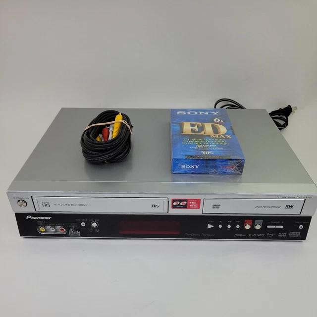 PIONEER DVR-RT501-S DVD-R VHS VCR Combo Player Recorder Dubbing ...