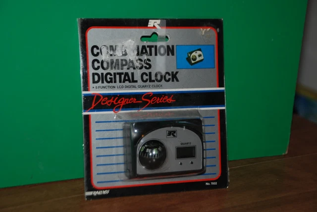 VINTAGE RALLY COMBINATION Compass & Digital Clock Designer Series 1986 ...