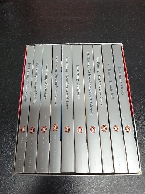 JAMES BOND 007 10 Book Box Set Collection Ian Fleming Pb Penguin Books ...