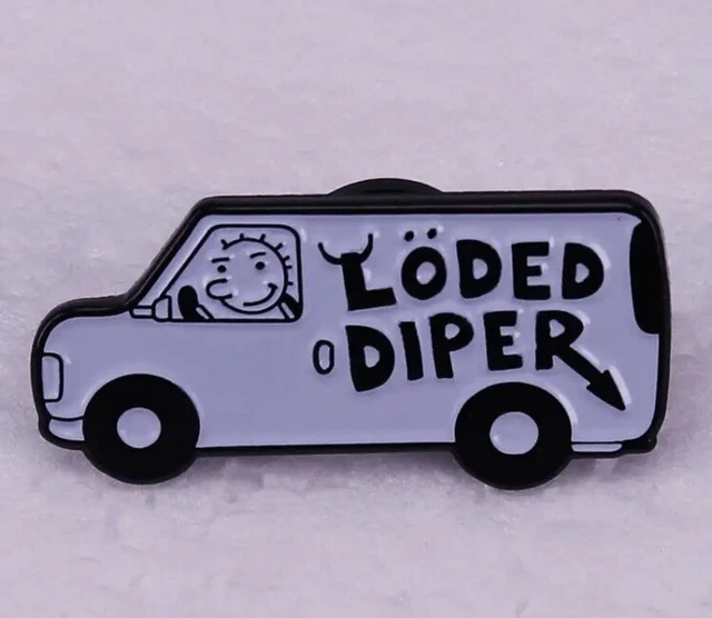 LODED DIPER DIARY Of A Wimpy Kid Rodrick Heffley Metal Enamel Pin Badge ...