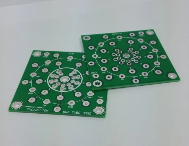 B9A VALVE BASES, PCB for Vacuum Tube DIY Audio, 2 Boards £10.00 ...