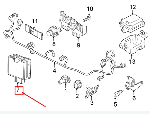 NEW VOLKSWAGEN GOLF R Mk7 Front Bumper - Distance Sensor 3Qf907561A ...