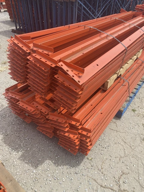 PALLET RACK STRUCTURAL Beams 8’ Long, Bolt On With Pallet Supports £9. ...
