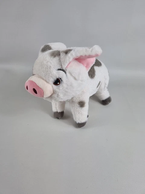 DISNEY STORE MOANA Pua Pig 10" Plush Stuffed Animal Toy White Grey ...