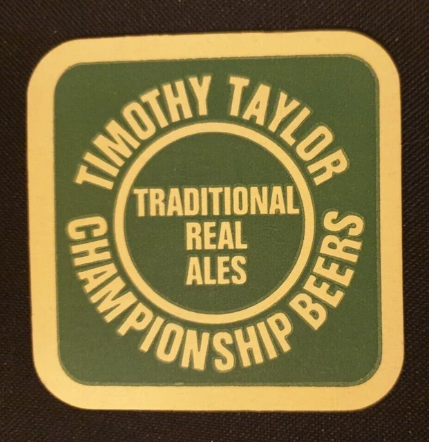 VINTAGE BEER MAT ~ Timothy Taylor Brewery ~ "Traditional Real Ales" £1. ...