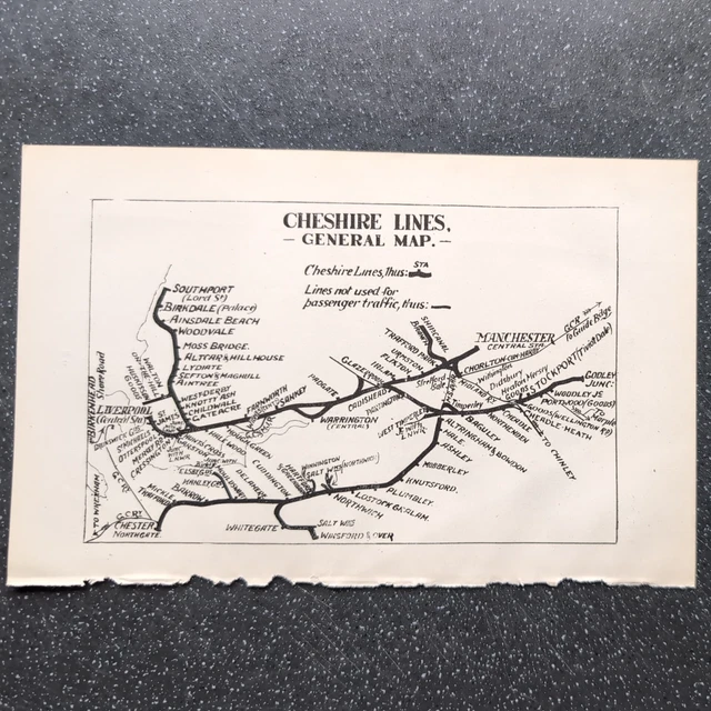 ORIGINAL 1923 Railway Map of Cheshire Lines General Railway Map £5.40 ...