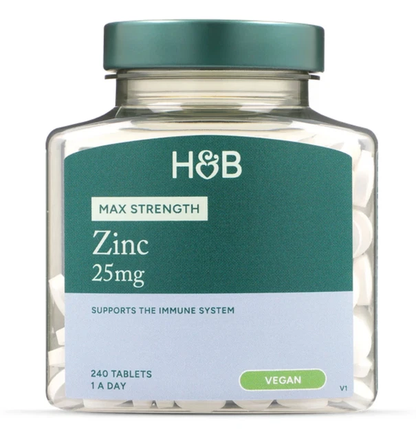 HOLLAND & BARRETT Zinc 25mg 120 or 240 Tablets Max Strenght £14.85 ...