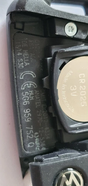 VW KEY FLIP Remote Fob 434mhz 5G6.959.752.Q 2012-4334 FS12A00 , 2970-12 ...