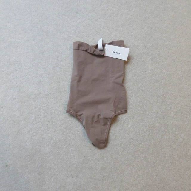 SPANX HIGH WAISTED Thong Womens Small UK 8 / 10 Coffee Sculpting ...