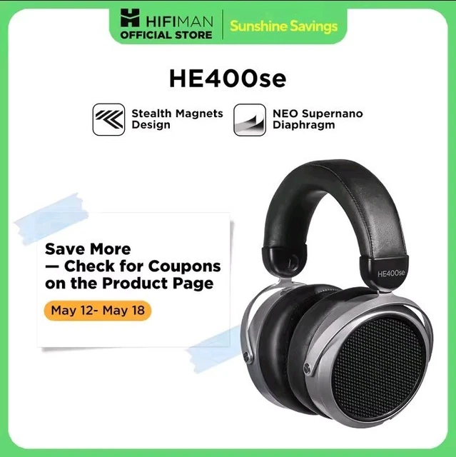HIFIMAN HE400SE OPEN-BACK Planar Magnetic Headphones | Stealth Magnets ...