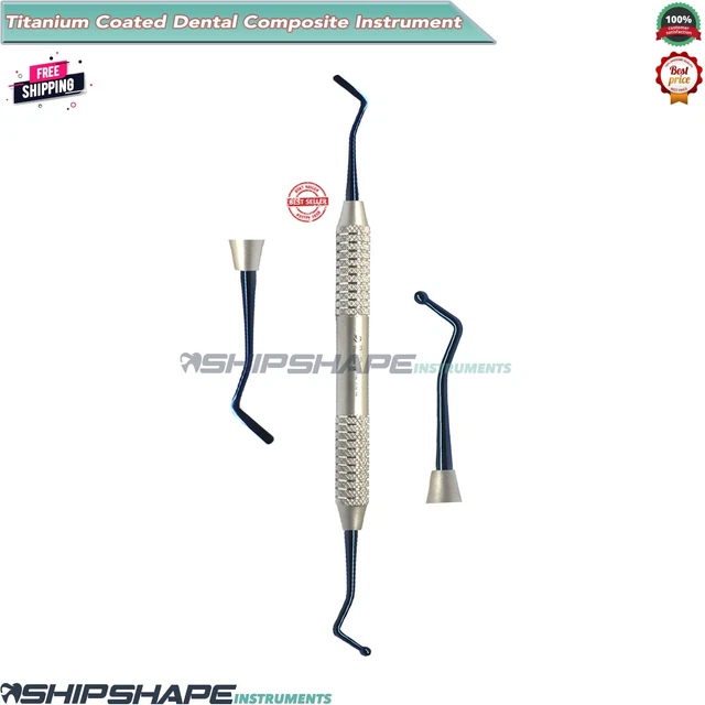 COMPOSITE FILLING INSTRUMENTS 1.5mm-2mm Titanium Coated Restorative ...