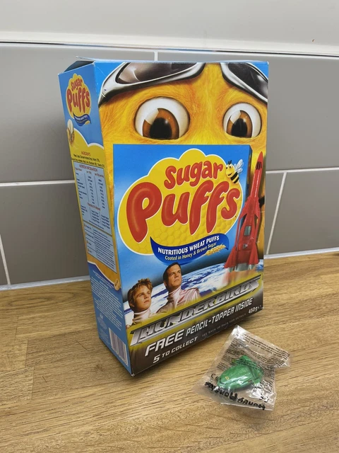 QUAKER SUGAR PUFFS Thunderbirds Collectors Cereal Box And Sealed Toy ...