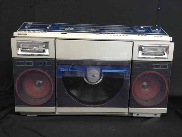 SHARP VZ-V2 BOOMBOX Records Cassette used vintage Double sided Playback ...