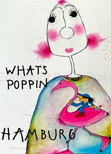 BEATE PRAHL ORIGINAL Hedda im Udo Lindenberg Shirt, Druck auf Papier ...