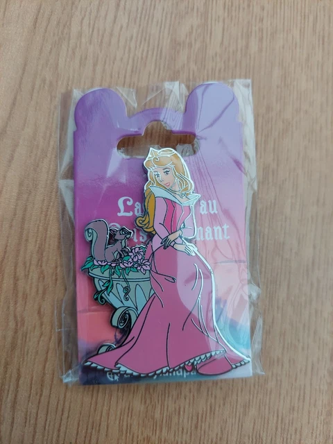 DISNEYLAND PARIS GENUINE Pin,Aurora Sleeping Beauty With Squirrel £17. ...