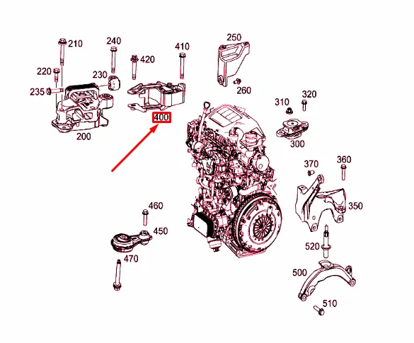 MERCEDES-BENZ VITO W447 Engine Top Torque Support A4472400010 NEW ...