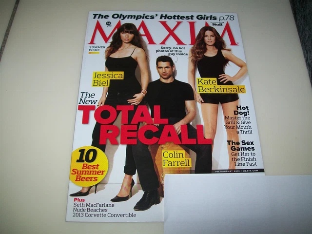 JULY/AUGUST 2012 MAXIM Issue Total Recall Cover Excellent Condition ...