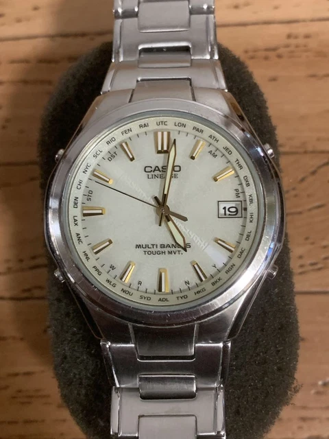CASIO LINEAGE LIW-T110 Analog Solar Men Radio Watch Vintage 126868873 £ ...