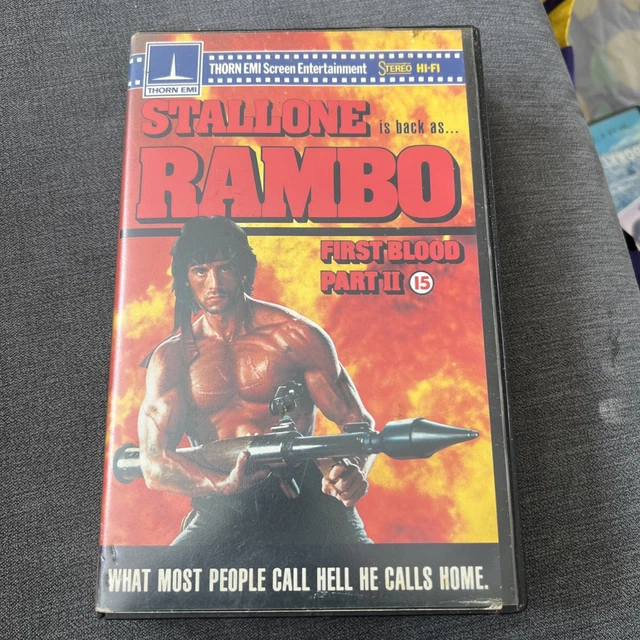 RAMBO FIRST BLOOD PART 2- Big Box Ex-rental VHS 1985- Thorn EMI PAL ...