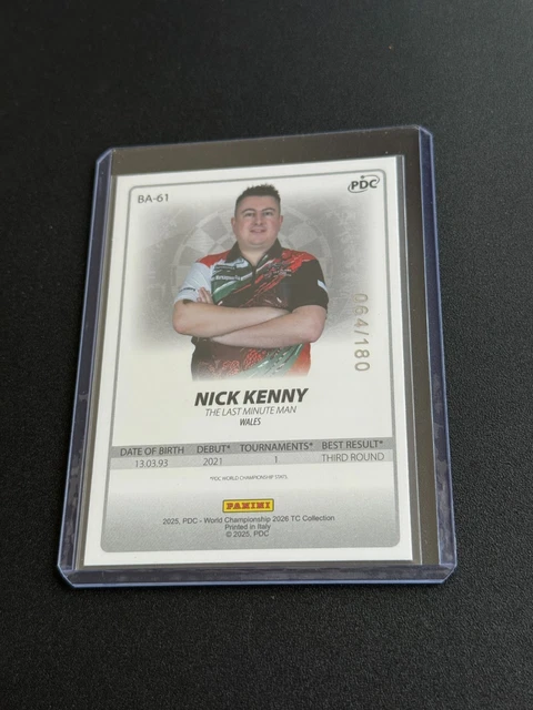 PANINI 2026 PDC Darts WM - Nick Kenny /180 - Karte Trading Card EUR 4 ...