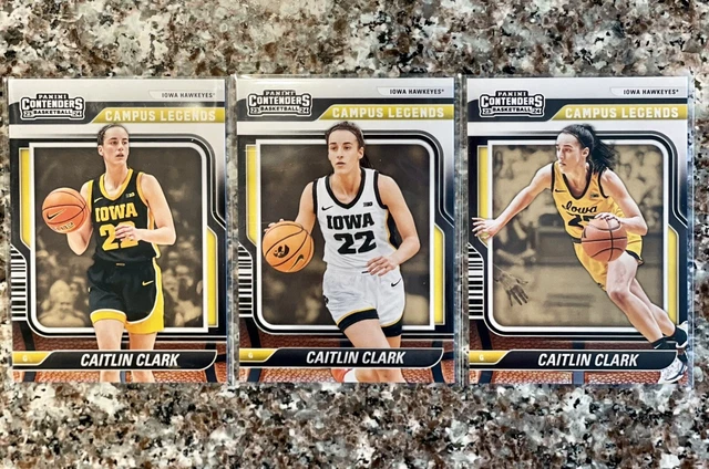 CAITLIN CLARK PANINI Contenders Campus Legends SET of 3- Card No CL1 ...